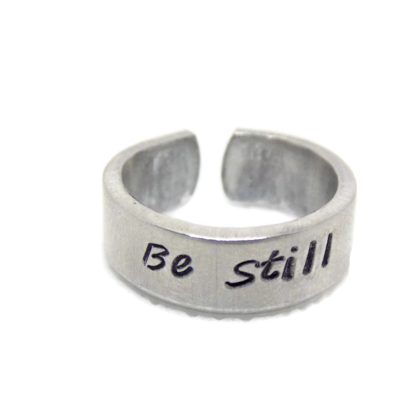 Handstamped Aluminum Ring - Etsy