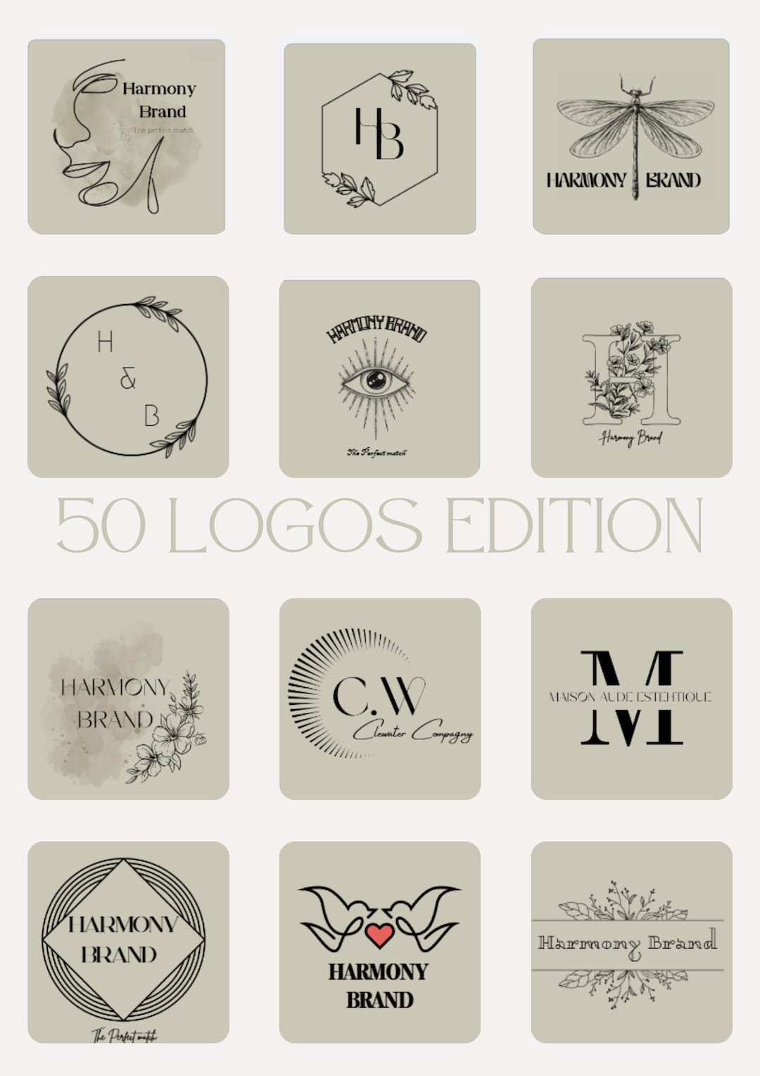 50 Editable Logos for Brands - Etsy