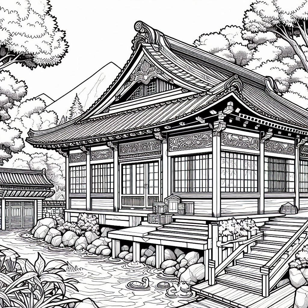 7 Relaxed Architecture Coloring Pages - Etsy