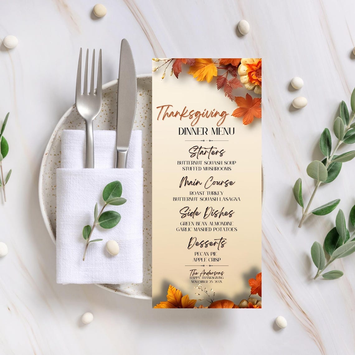 Editable Thanksgiving Dinner Menu, Printable Thanksgiving, Thanksgiving ...