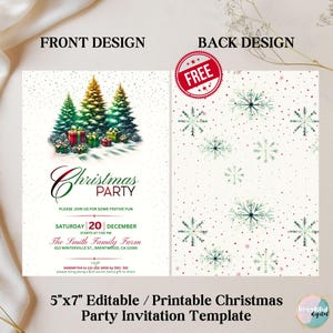 Editable Christmas Tree Invitation Template, Christmas Tree Party ...