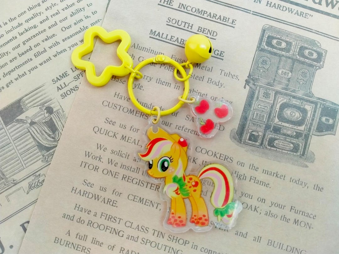 MLP My Little Pony Keychain Applejack Keychain Rainbow Dash Keychain ...