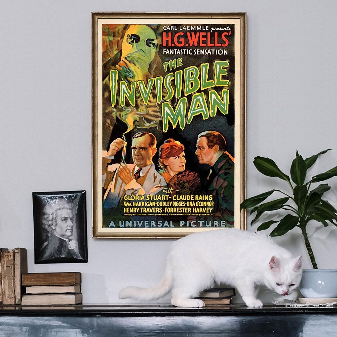 The Invisible Man Movie Poster,high Quality Canvas Posters, Home Art ...