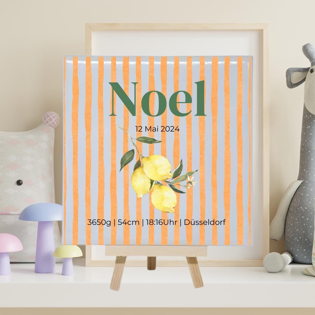 Beautiful Birth Tile With Dates Birth Gift - Etsy