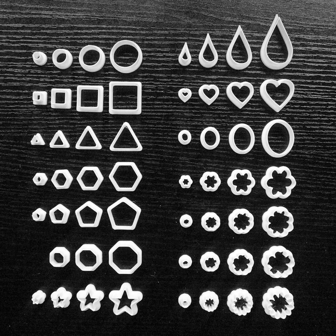 Basic Shapes Polymer Clay Cutters, Polymer Clay Cutter Set, Basic Shape ...