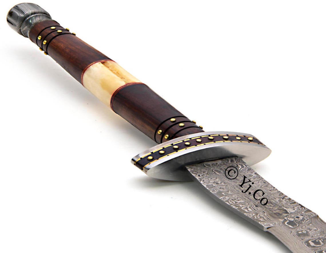 Hand Forged, Custom Damascus Steel Sword 35 Inches, Kris Blade, Keri ...