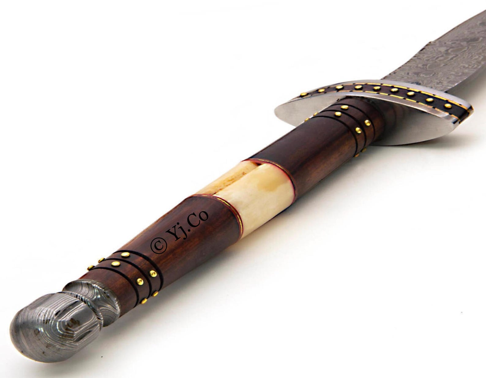 Hand Forged, Custom Damascus Steel Sword 35 Inches, Kris Blade, Keri ...