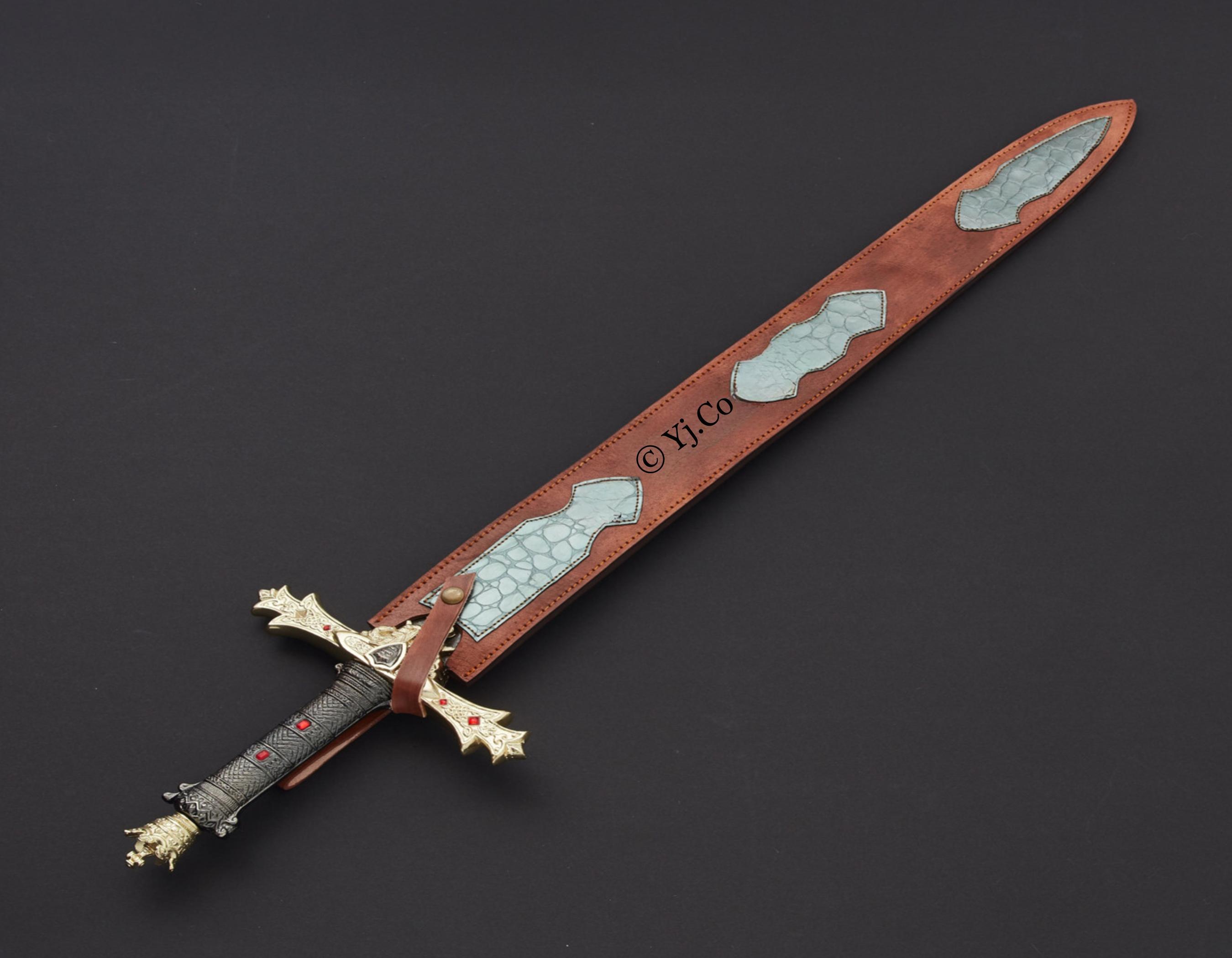 Hand Forged, Custom Damascus Steel Sword 32 Inches, Full Tang, King ...