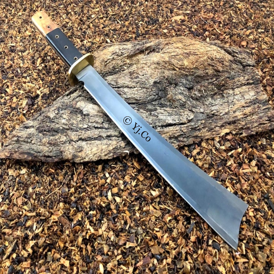 Hand Forged, Custom High Carbon Steel Machete 21 Inches, Full Tang ...
