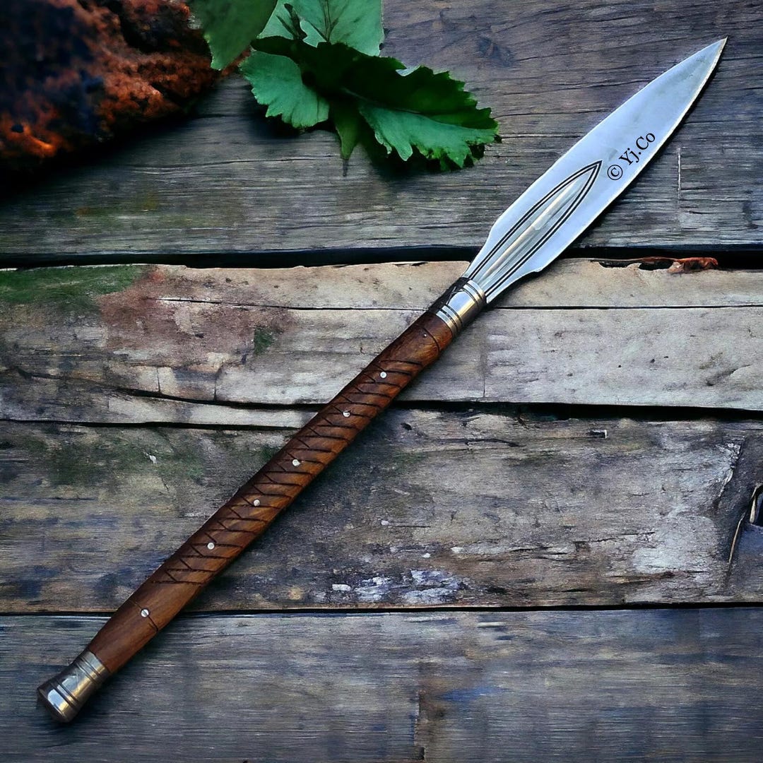 Hand Forged, Custom High Carbon Steel Spear 30 Inches, Full Tang ...