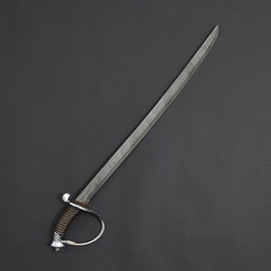 Hand Forged, Custom Damascus Steel Sword 32 Inches, Full Tang, Cutlass ...