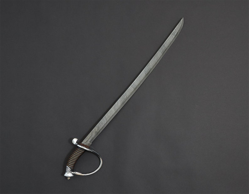 Hand Forged, Custom Damascus Steel Sword 32 Inches, Full Tang, Cutlass ...