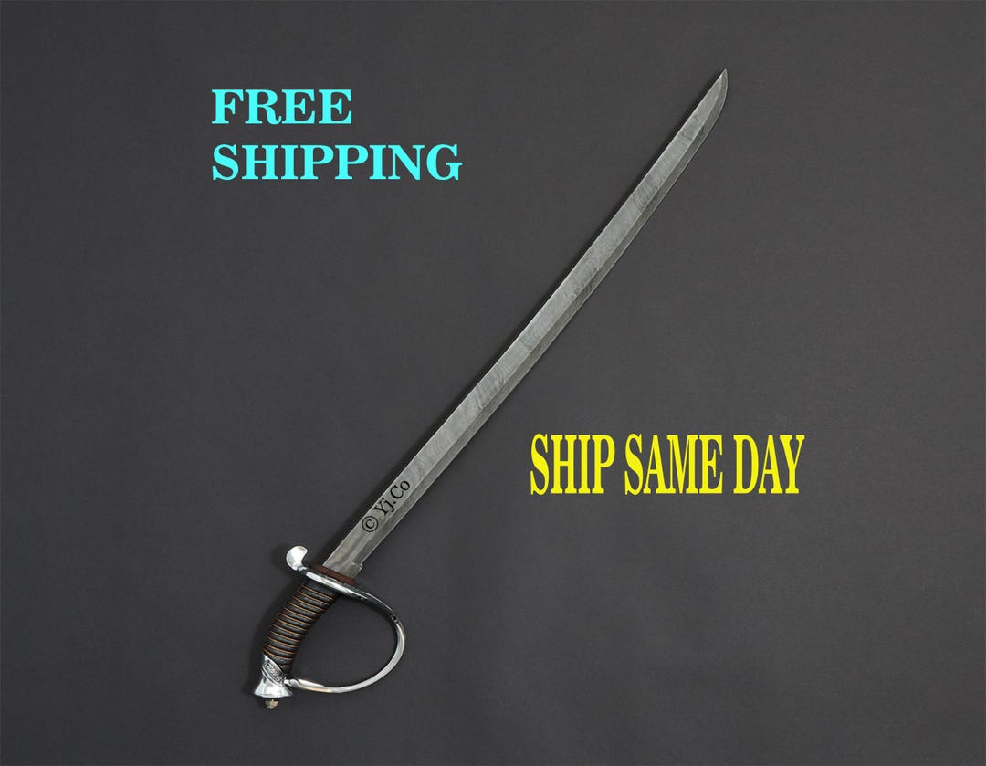 Hand Forged, Custom Damascus Steel Sword 32 Inches, Full Tang, Cutlass ...