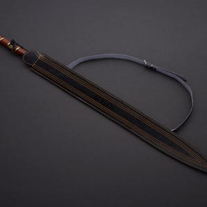 Hand Forged, Custom Damascus Steel Sword 35 Inches, Full Tang, Vikings ...