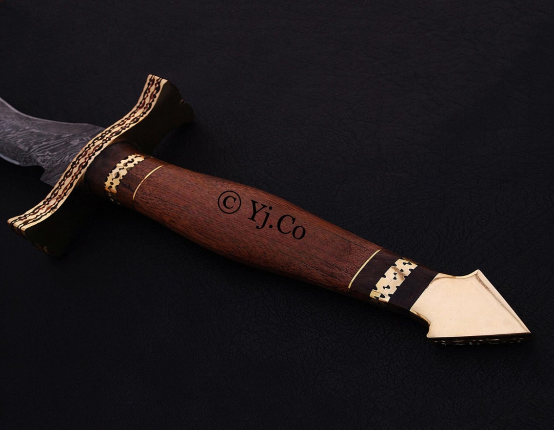 Hand Forged, Custom Damascus Steel Sword 34 Inches, Kris Blade, Keri ...