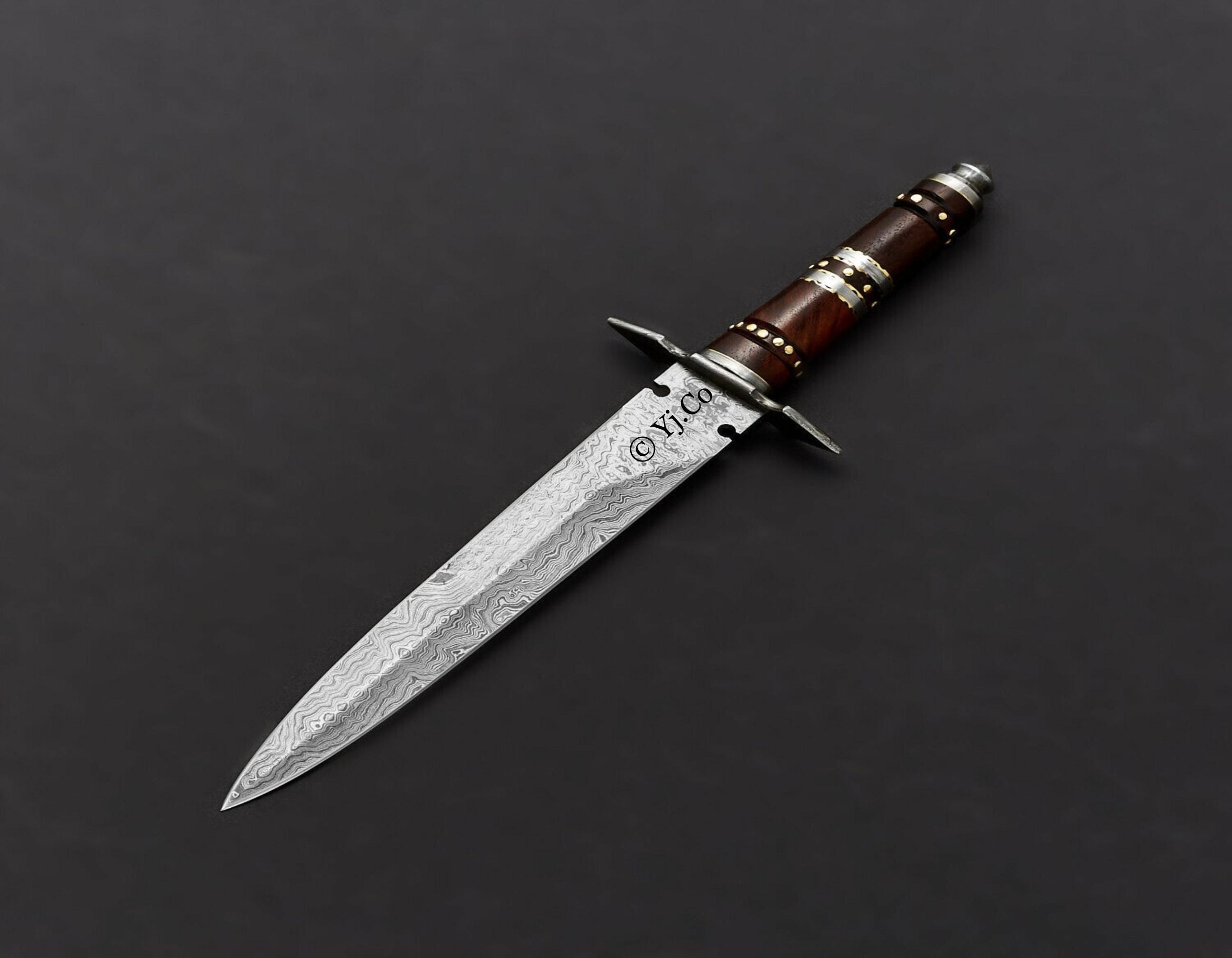 Hand Forged, Custom Damascus Steel Dagger 17 Inches, Vikings Dagger ...