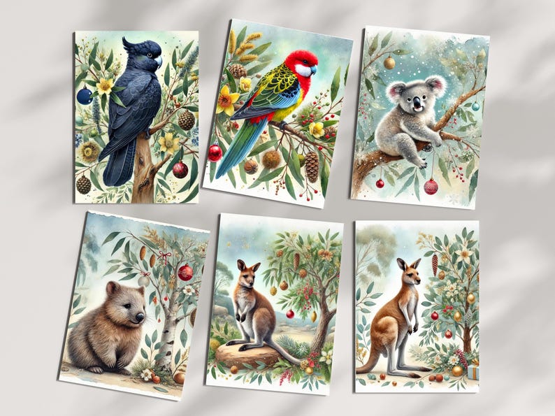 Printable Australian Animal Christmas Cards | Printable Australian ...