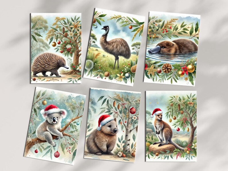 Printable Australian Animal Christmas Cards | Printable Australian ...