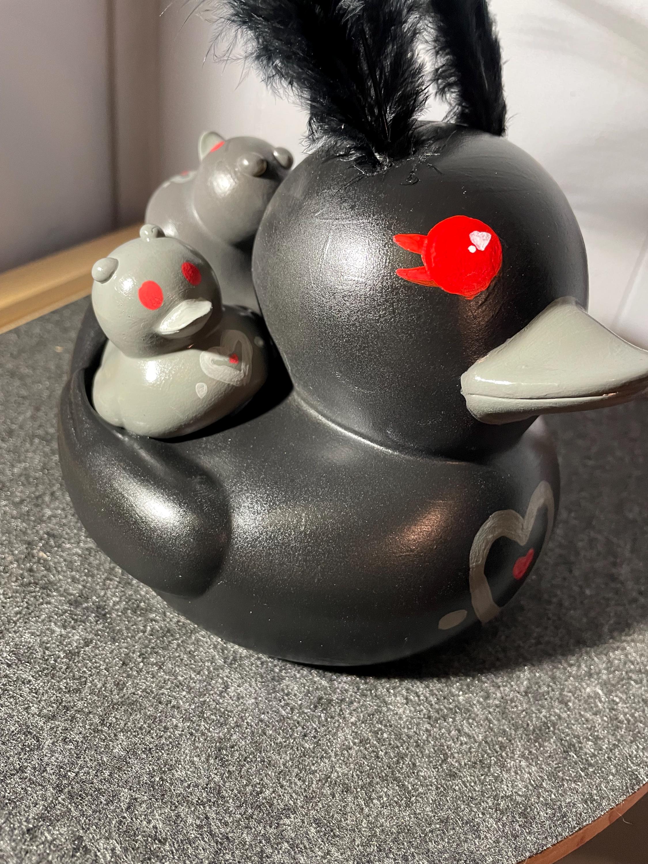 Momma Mothman Duck + 3 Baby Mothman Ducks - Etsy