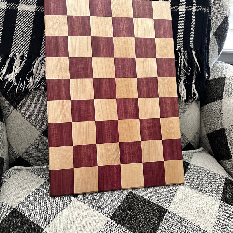 Wood Checker Board - Etsy