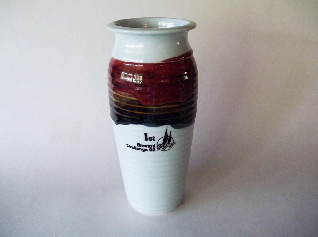 Vintage Greg Wooten Indian River Pottery Vase, 1st Brevard Challenge 92 ...