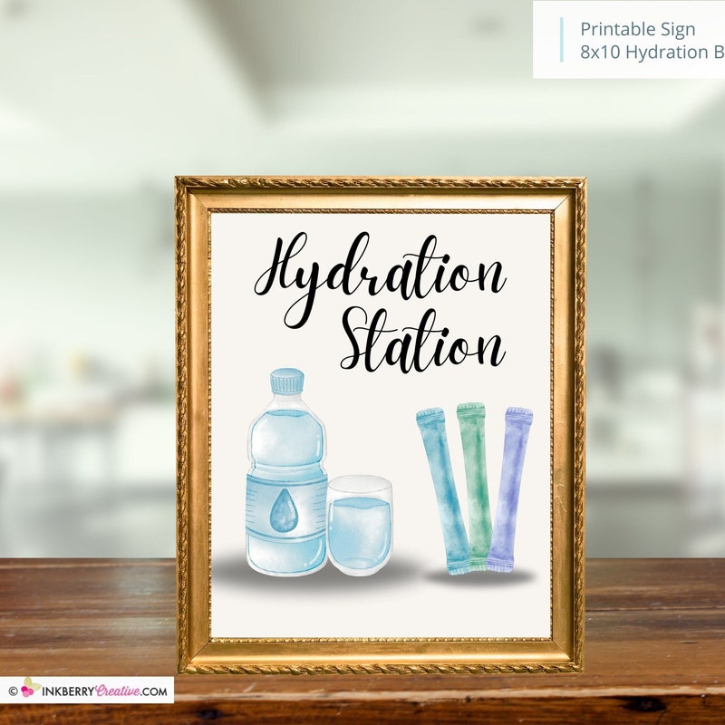 Hydration Station Sign - Etsy