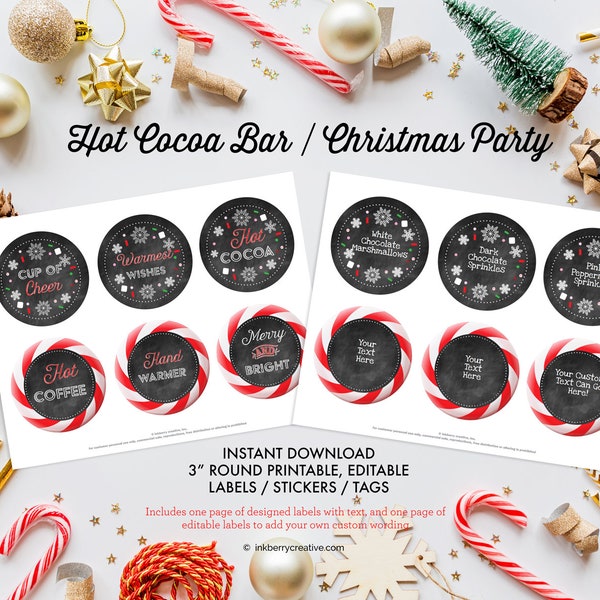 Hot Chocolate Bar Labels - Etsy