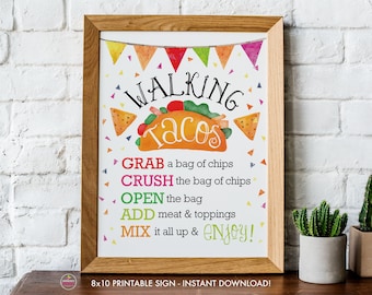 Taco Bar Editable Sign and Tag Printable // Bridal Shower - Etsy