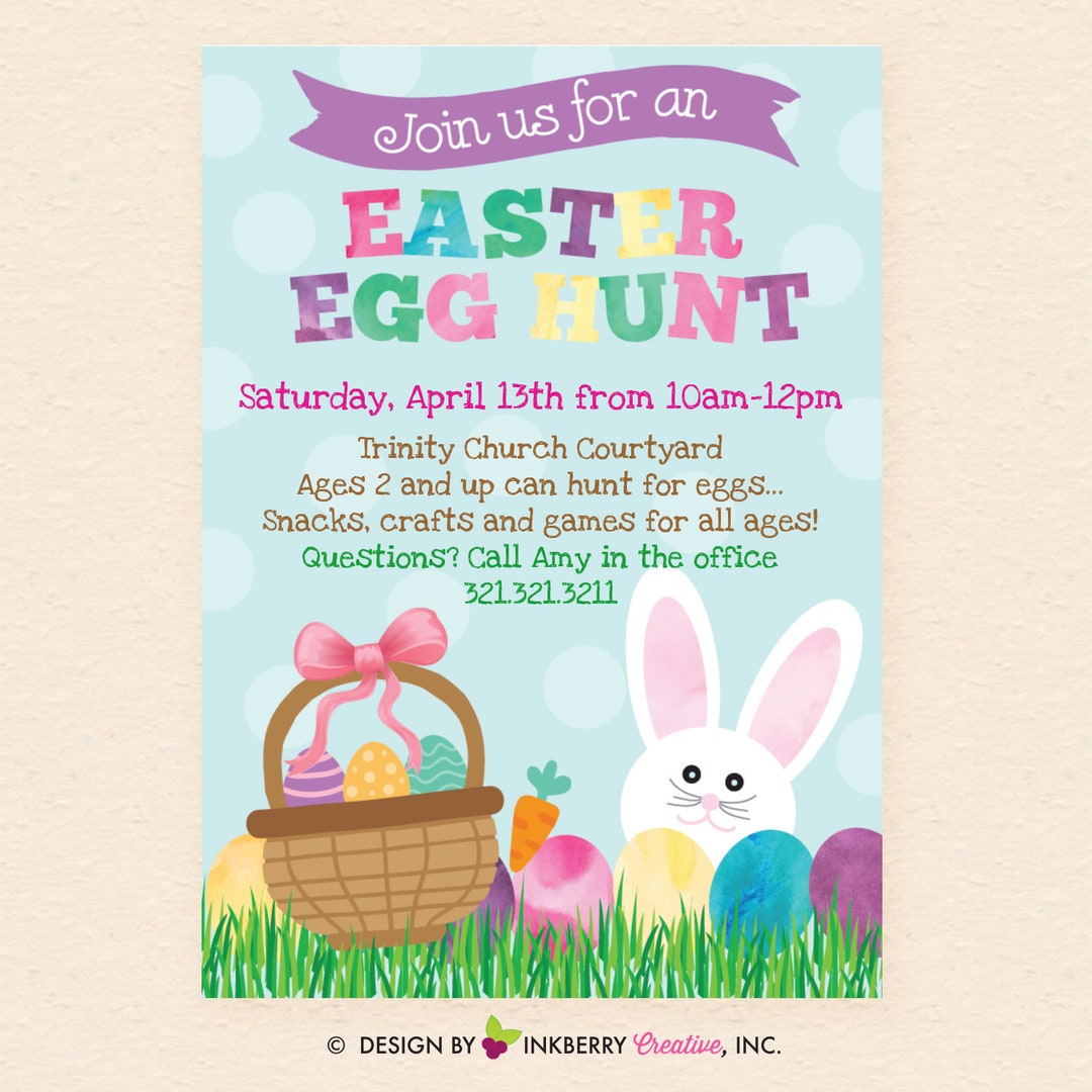 Easter Egg Hunt 8.5x11 Printable Flyer Eggstravaganza - Etsy