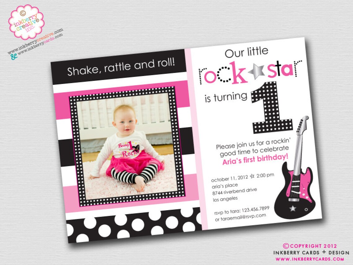 Little Rockstar Girl Birthday Party Diy/printable Complete - Etsy
