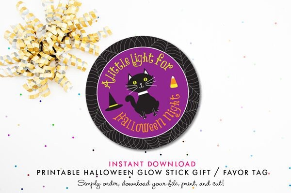 Little Light for Halloween Night - Printable, Round, Kids Halloween ...