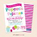 Popcorn and Pajamas Invitation Popcorn PJ Party Invite Popcorn Pajama ...