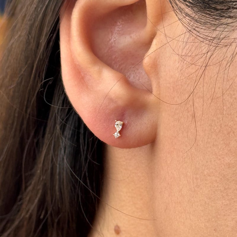 Tiny Gold Studs - Etsy UK