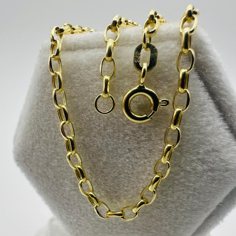 9ct belcher bracelet - Etsy Italia