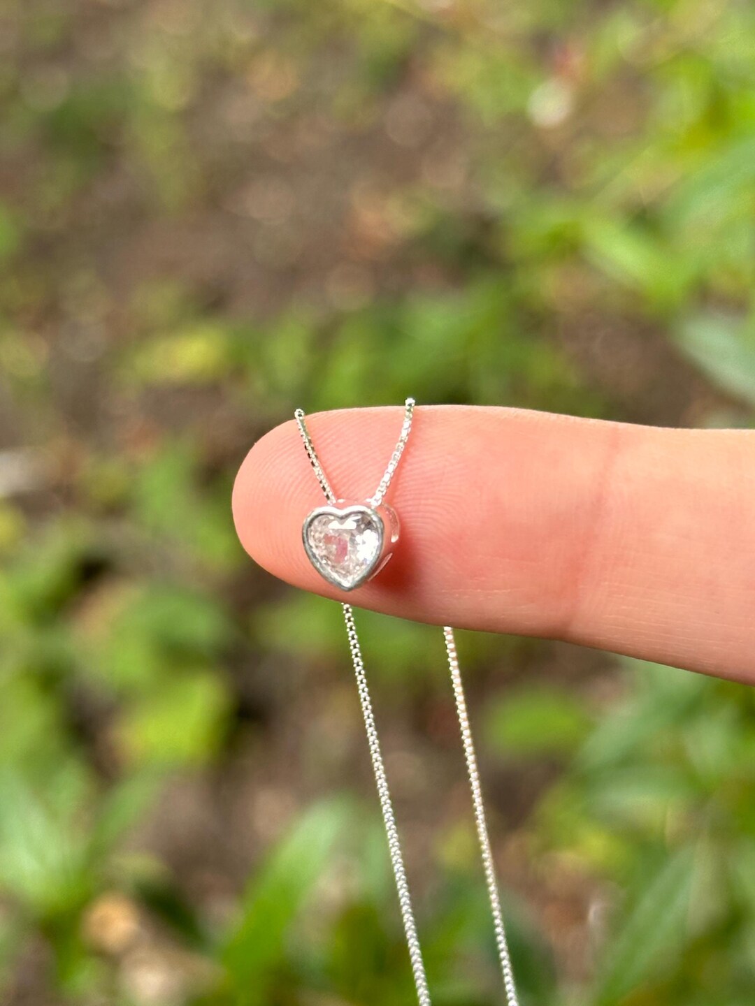 Cyrstal Shiny Minimalist Tiny Heart Pendant Neclace,sweet Pendant ...