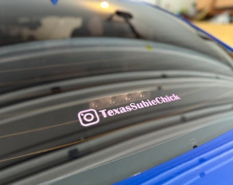 Personalized Custom Instagram Name Vinyl Decal Sticker Car Window ...