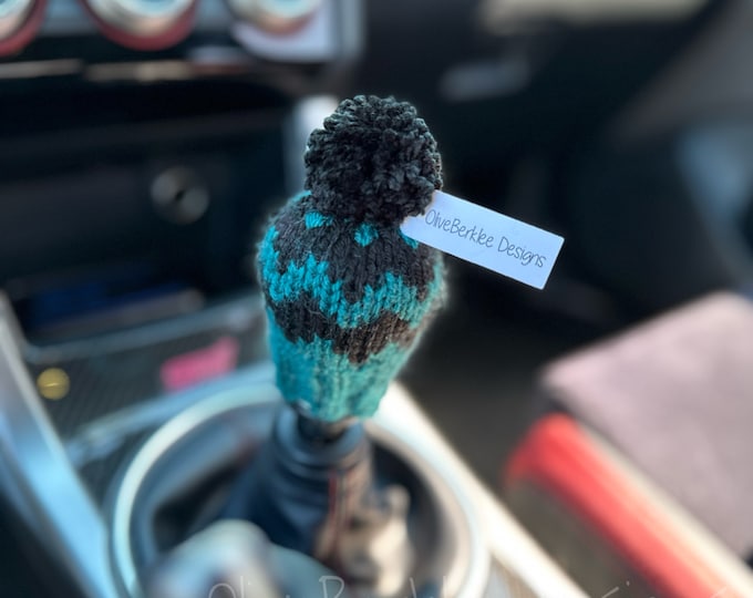 30+ COLOURS+! | Custom Gear Knob Stick Shift Cover | Crochet Knitted ...
