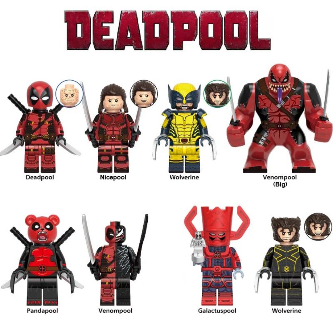 X-men and Deadpool 3 Characters Custom Brick Minifigures MOC Compatible ...