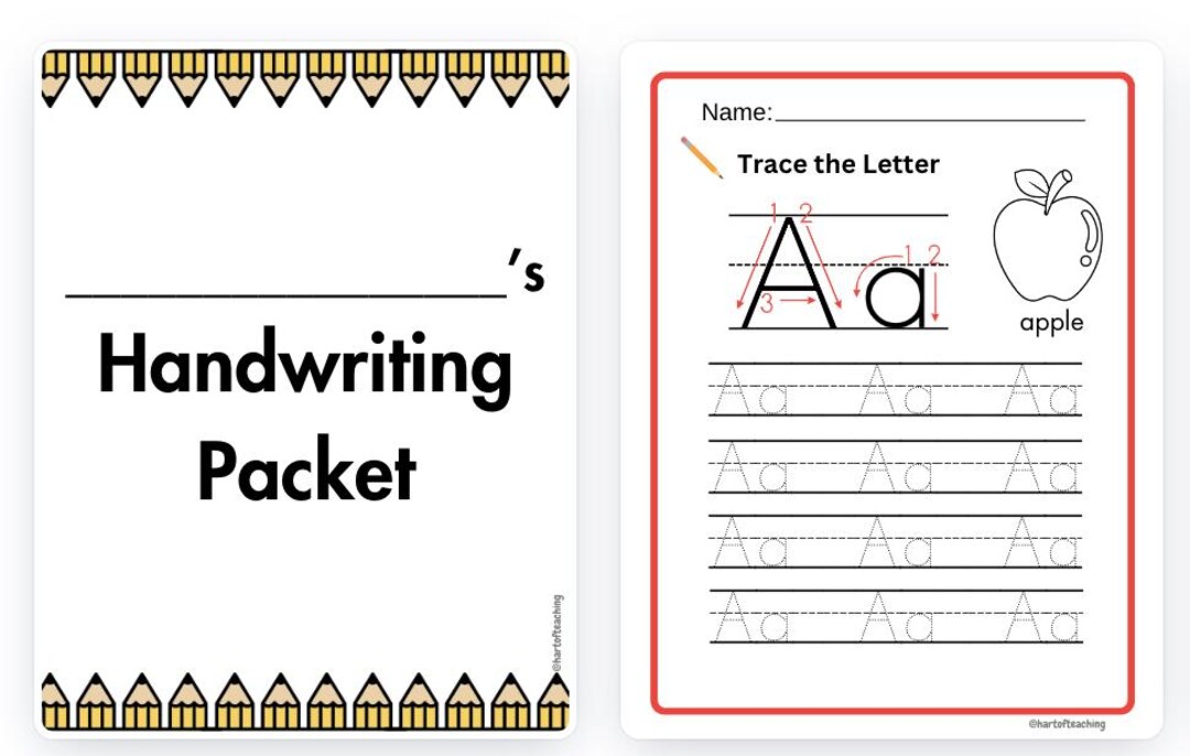 A-Z Handwriting Packet for Young Learners (pre-k to Kindergarten) - Etsy