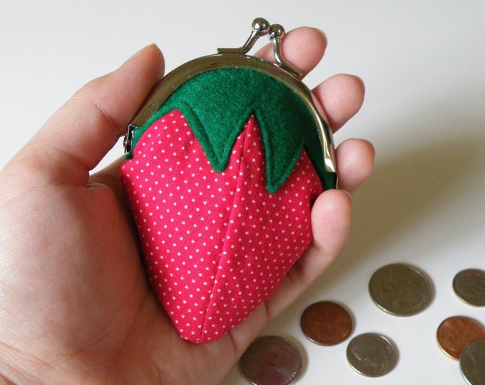 Lil' Strawberry Coin Purse New and Improved Version - Etsy