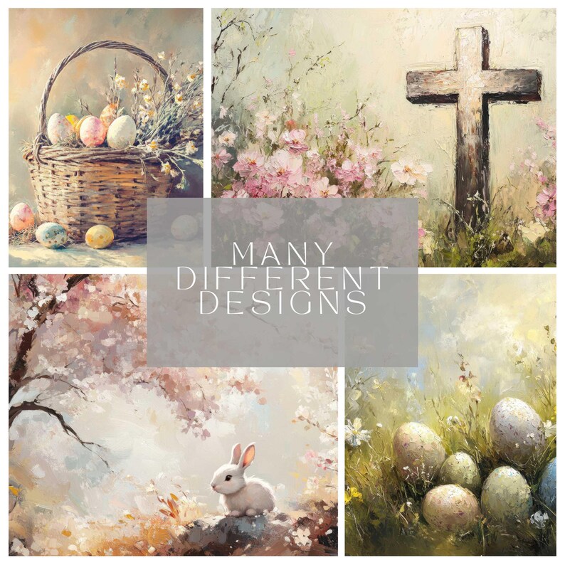 101 Easter Printable Wall Art Mega Set, Vintage Easter Art Prints With ...