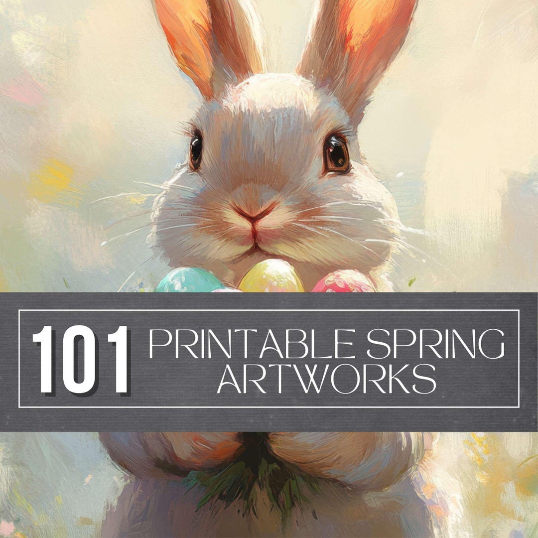 101 Easter Printable Wall Art Mega Set, Vintage Easter Art Prints With ...