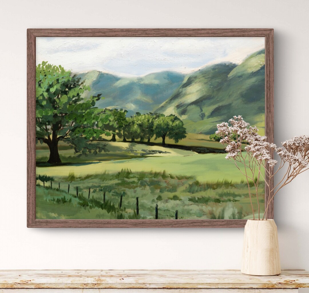 English Lake District Landscape Painting by K. Pitts - Fine Art Print ...