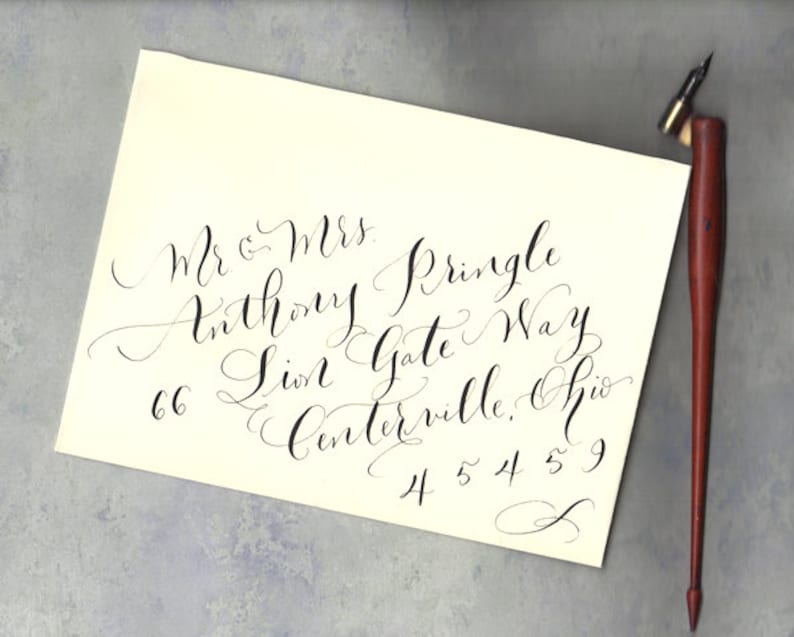 Envelope Addressing Wedding Calligraphy Hand Lettering - Etsy