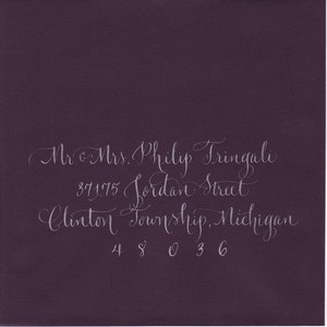 Gold Ink Calligraphy Envelope Addressing Wedding Envelope Hand ...