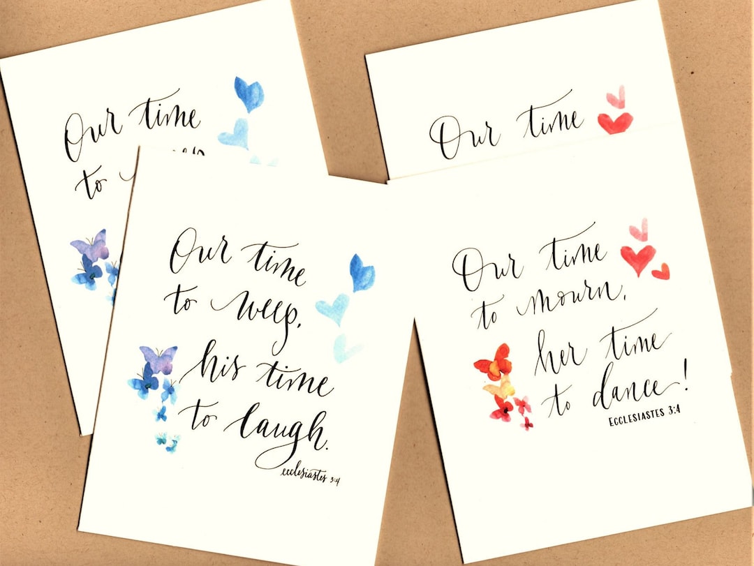 Sympathy Card Scripture Set Hand Lettered Calligraphy - Etsy