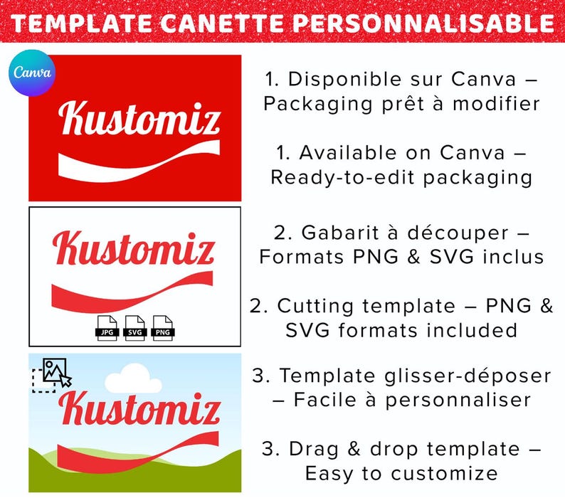Canva Can Label Template | Customizable Beverage Packaging | Compatible ...