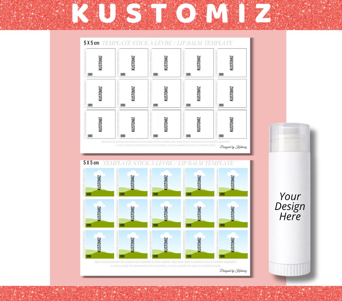Lip Balm Template Canva Editable | 15+ Designs | Party Favor Label ...