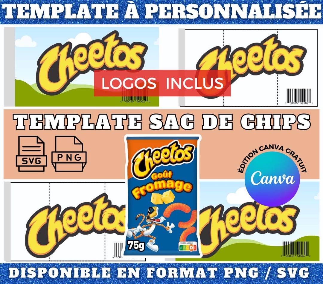Cheetos Chips Bag Template Available on the Canva Platform, Offering ...
