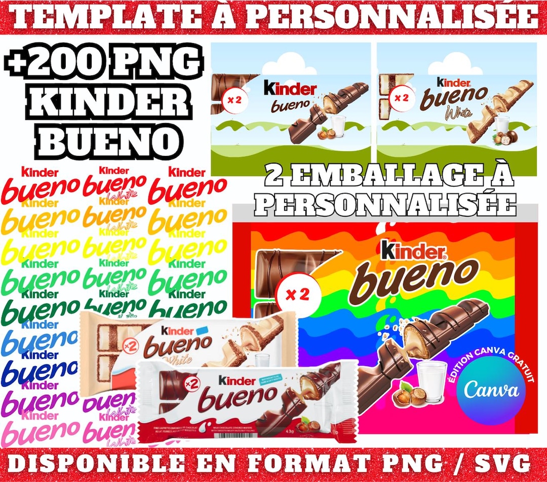 Customizable Kinder Bueno Chocolate Template on Canva, Including +200 ...